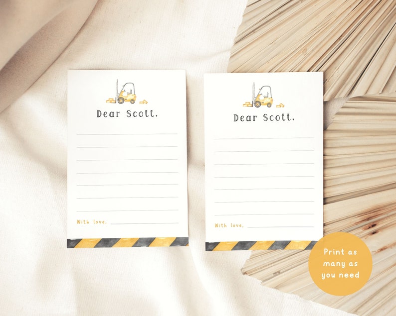 Construction Time Capsule Template. 1st Birthday Time Capsule - Etsy