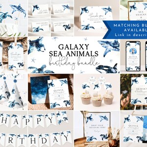 Under the Sea Birthday Welcome Sign Template Oceanic Space Sea Animal ...