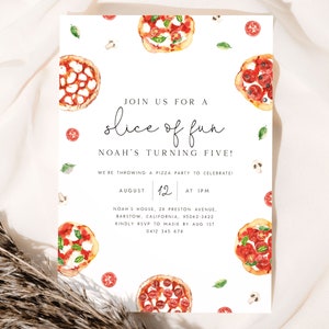 Pizza Party Birthday Invitation Editable Template Pizza Party ...