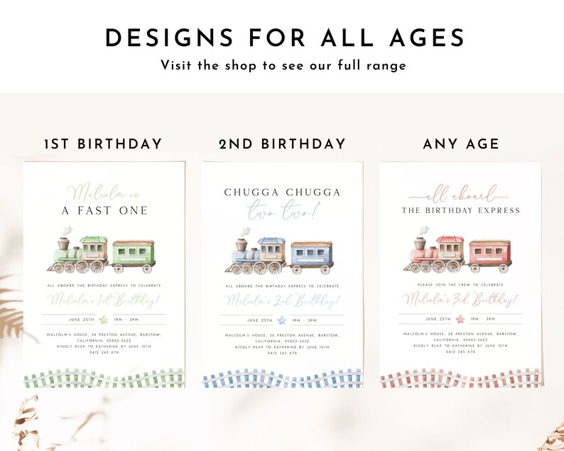 Editable Train Food Labels Template. Chugga Choo Red Train Birthday ...