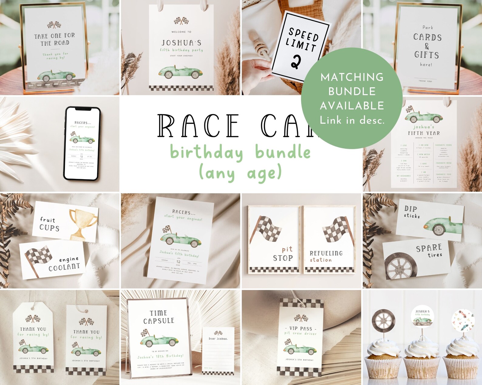 Start Your Engines Birthday Invitation Template. Vintage Race | Etsy