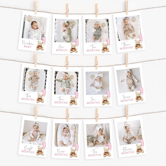 Teddy Bear 1st Birthday Photo Banner Template. Editable 1st - Etsy