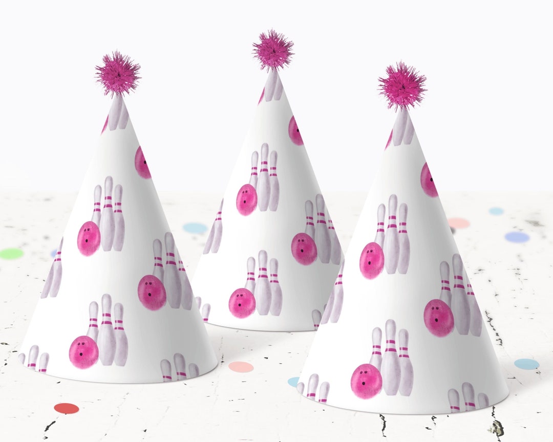 Bowling Party Hats Template Bowling Party Birthday Party Hats Printable ...
