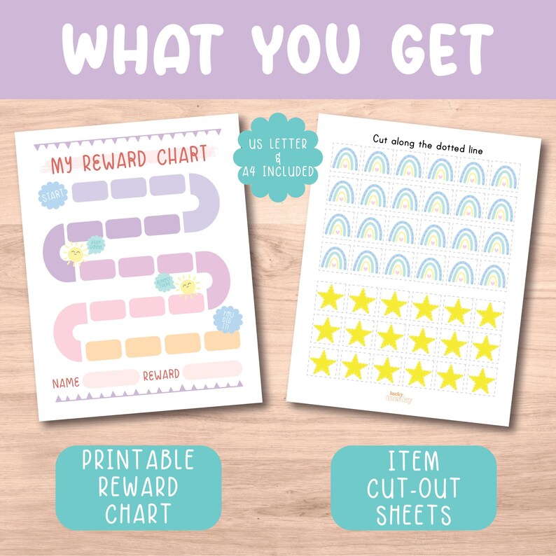 Reward Chart Printable, Chore Chart for Kids, Reward Tracker, Toddler ...