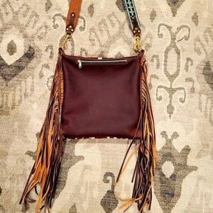 Double Fringe 15x15 Axis Print Cowhide Purse - Etsy