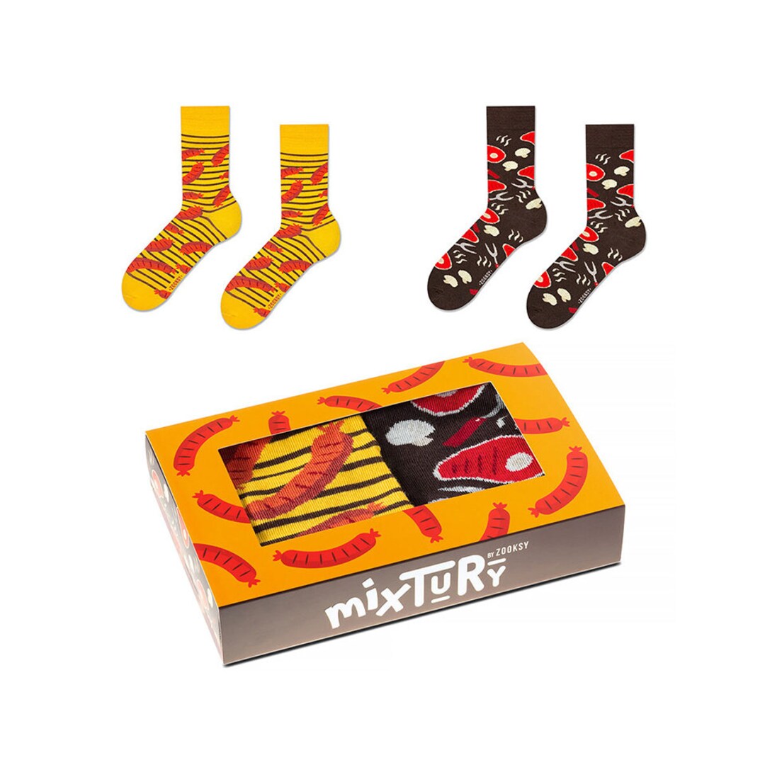 BBQ Socks 2x Colourful Socks Motif Socks Cool Colourful - Etsy