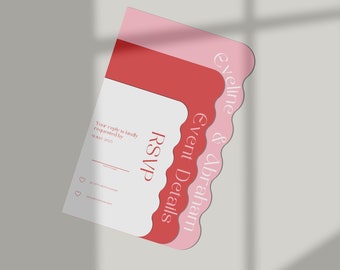 Wavy Wedding Invitation - Etsy