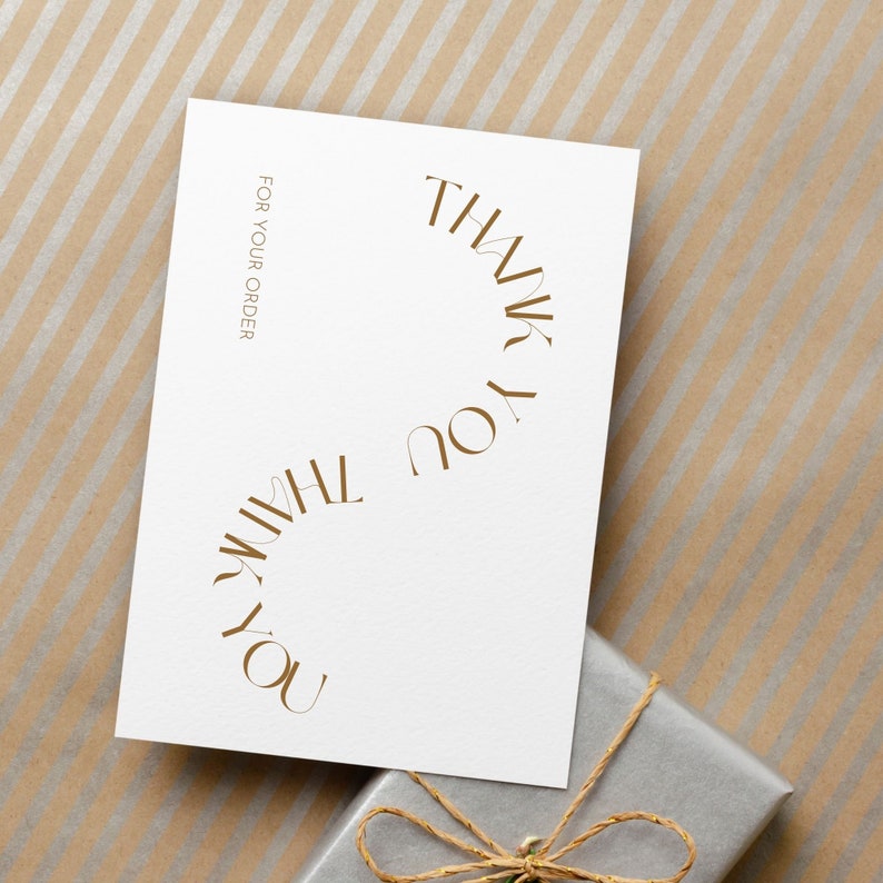 Printable Luxury Thank You for Your Order Card, Template Card, Thank ...