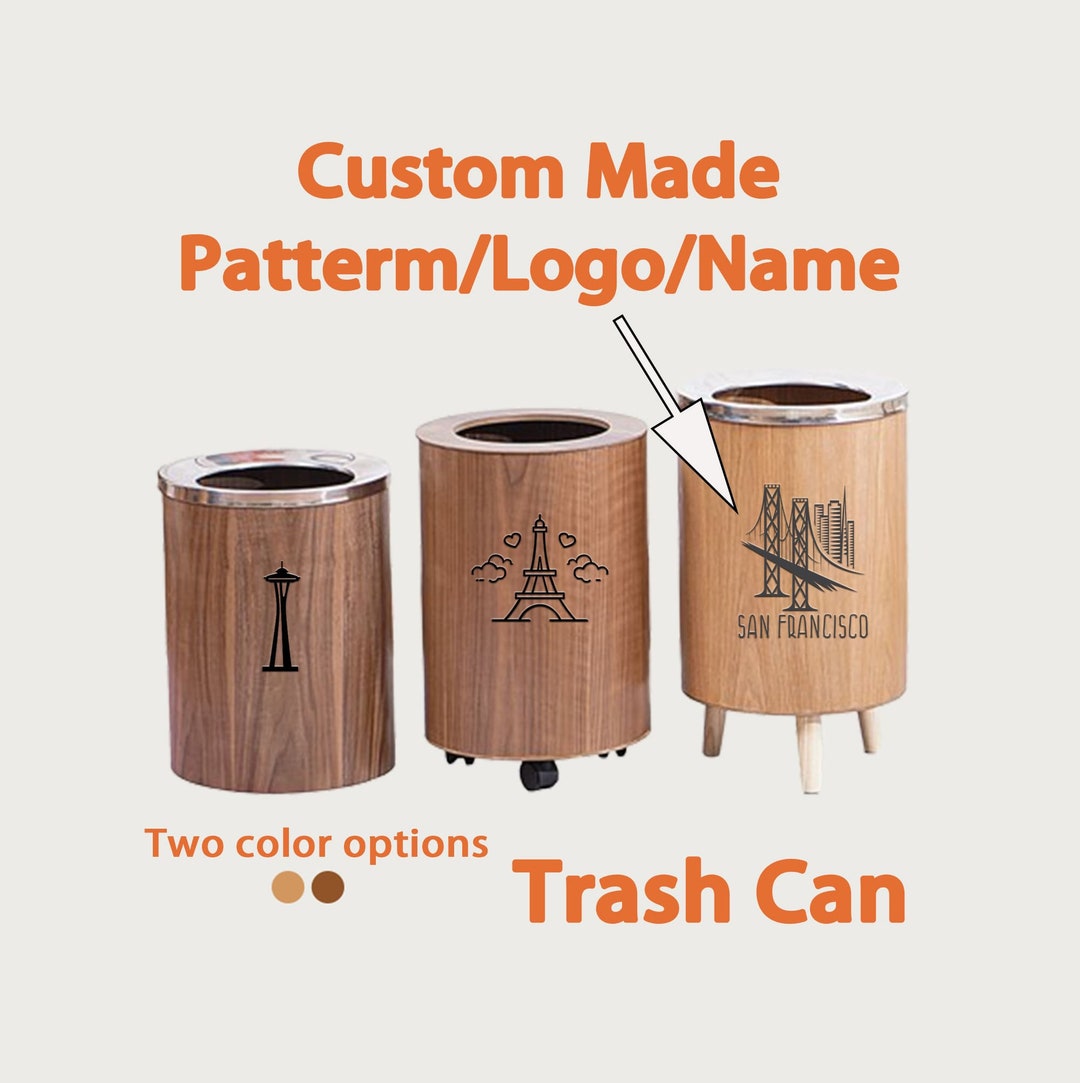 Walnut Trash Can/natural Trash Can/hand Made Trash Cancustom - Etsy