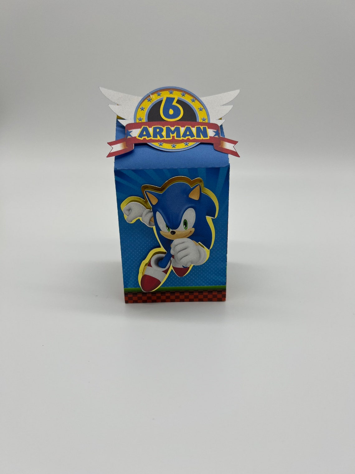Sonic Favor Milk Box Sonic Candy Box Sonic Party | Etsy
