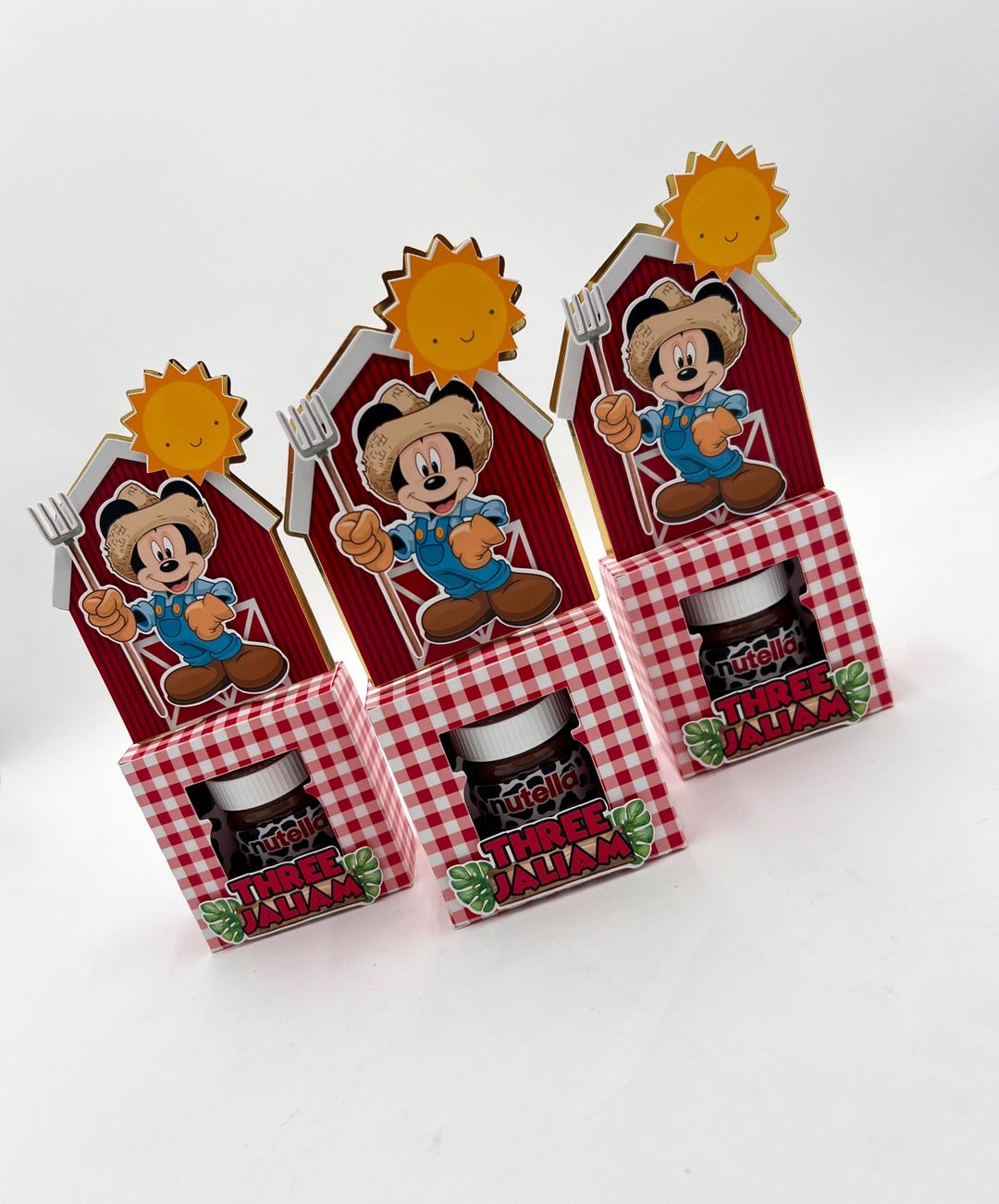 Custom Mickey Mouse Farm Nutella Mini / Mickey Mouse Farm Party ...