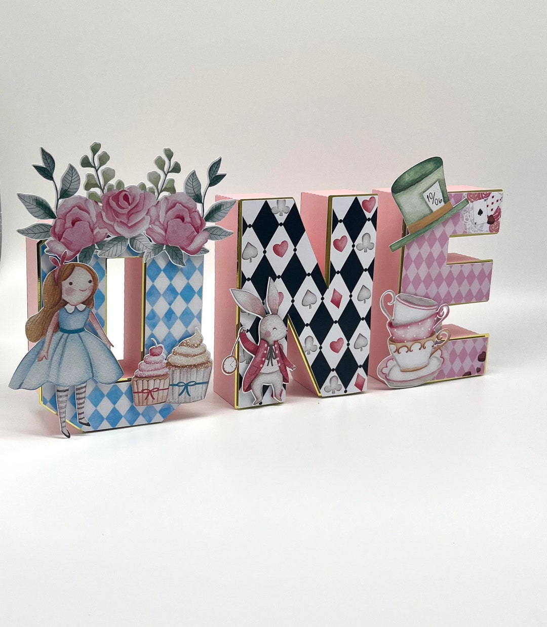 Letras 3D Personalizadas De Alicia En El País De Las Maravillas ...