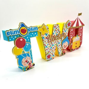 Custom Plim Plim Circus 3D Letters / Birthday Party | Etsy Canada
