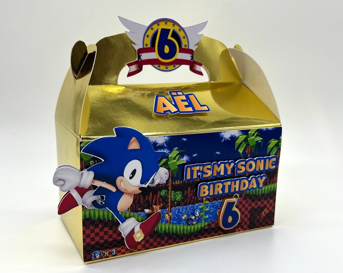 Sonic Gable Boxes Sonic the Hedgehog Sonic Party Boxes Sonic Party ...