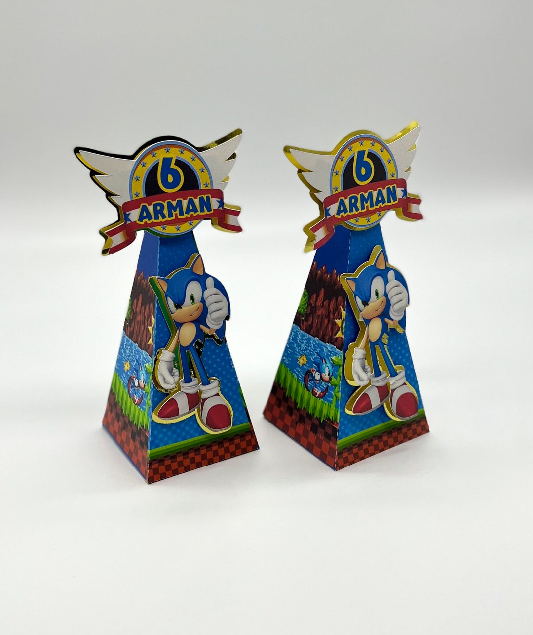 Sonic Favor Box Sonic Candy Box, Sonic Party Decorations, Sonic Decor ...