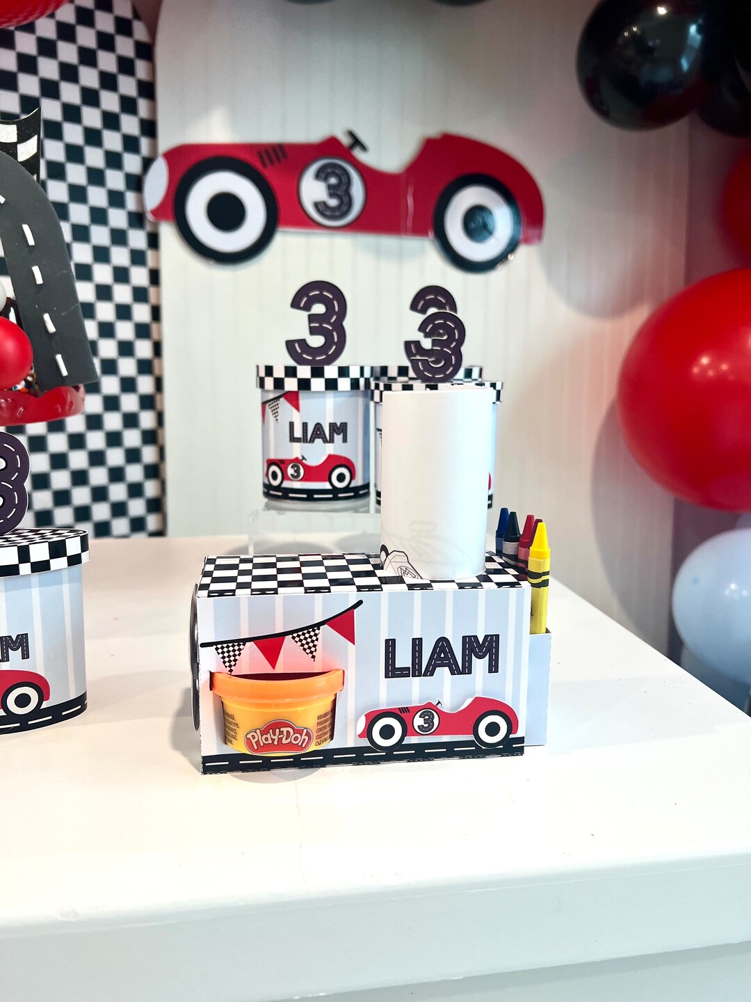 Race Car Coloring Activity Box/ Race Car Party Favor Box/ Race Car ...