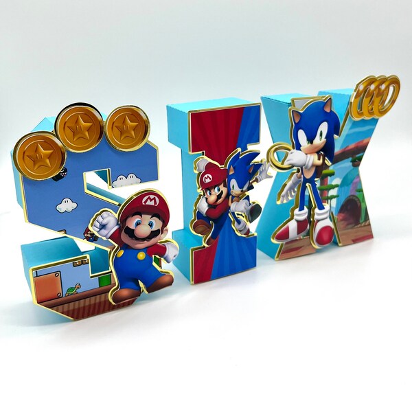 Sonic and Mario Birthday Decorations - Etsy