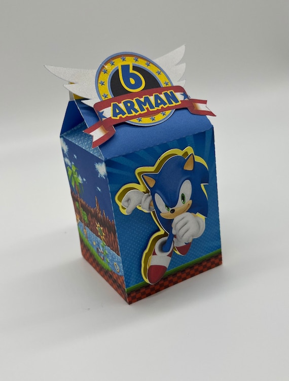 Sonic Favor Milk Box Sonic Candy Box Sonic Party | Etsy