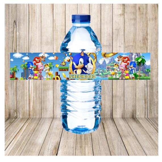 Editable & Printable Sonic Water bottle Label Template Paper Paper ...