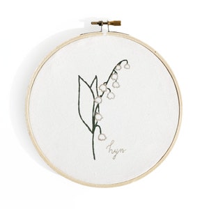 Beginner May Birth Flower Embroidery Kit | Lily of the Valley | Easy ...