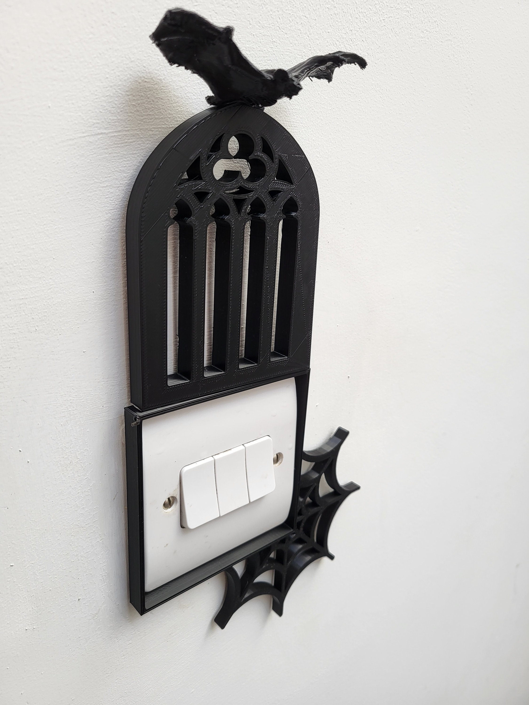 3d Printed Gothic Light Switch Frame. Goth Window Flying Bat - Etsy UK