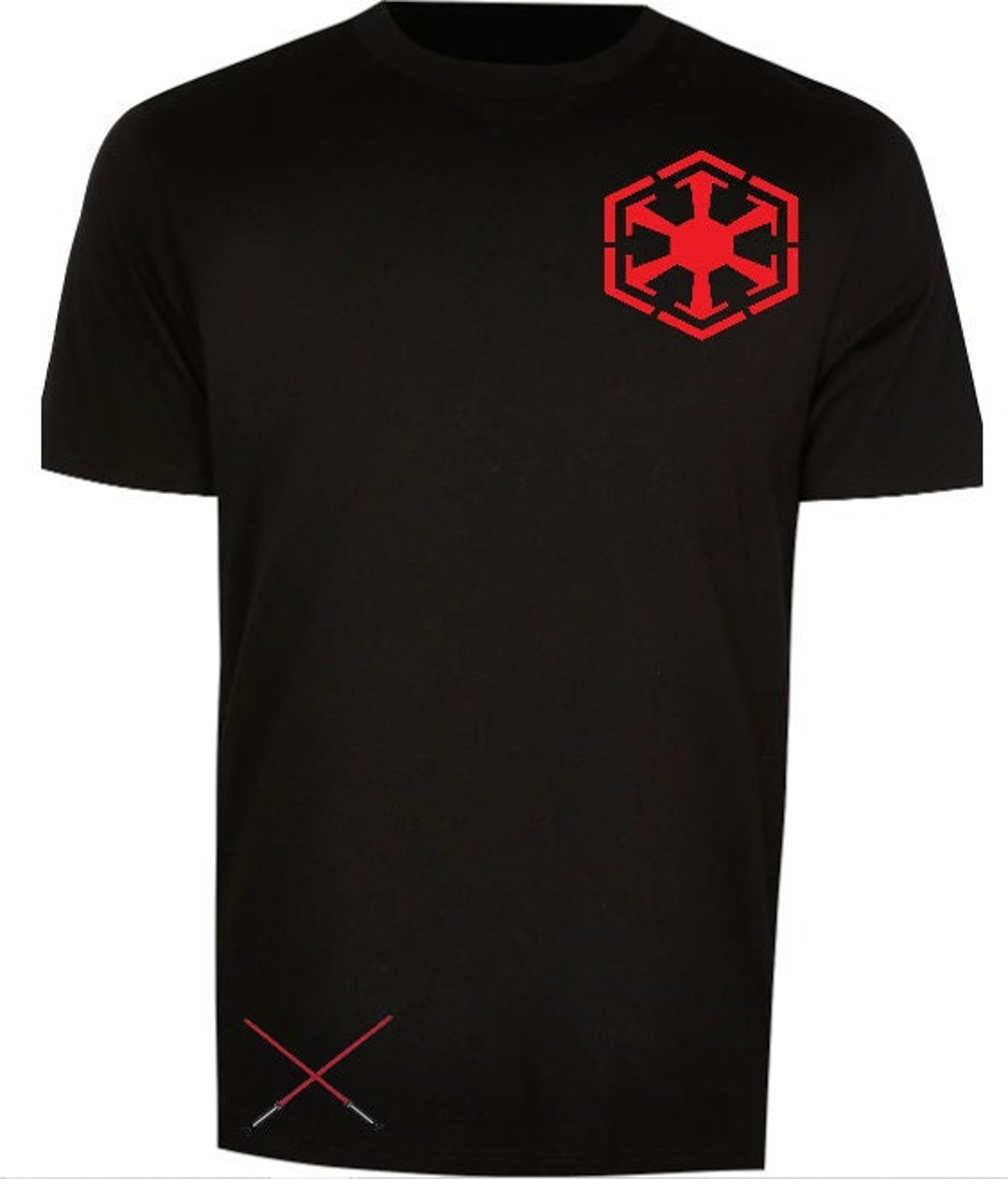 Men's Embroidered Custom Sith Logo Red Lightsaber Star Design / Unique ...