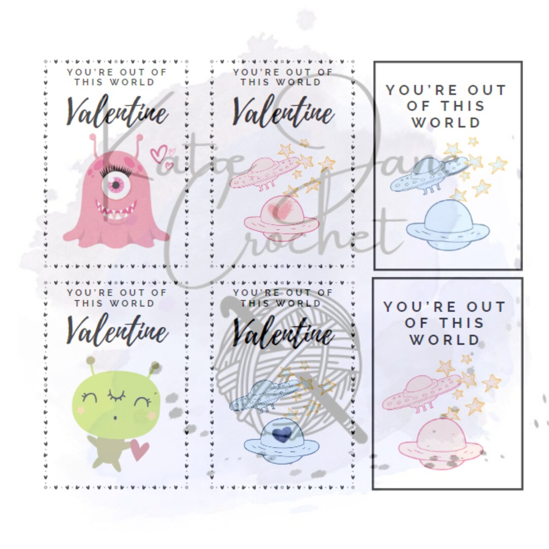 Alien Digital Card Printable, Alien Valentine Printable, You're Out of ...