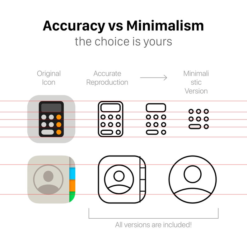 Iconos de iOS 14: Blanco Esquema sobre fondo negro - Etsy España
