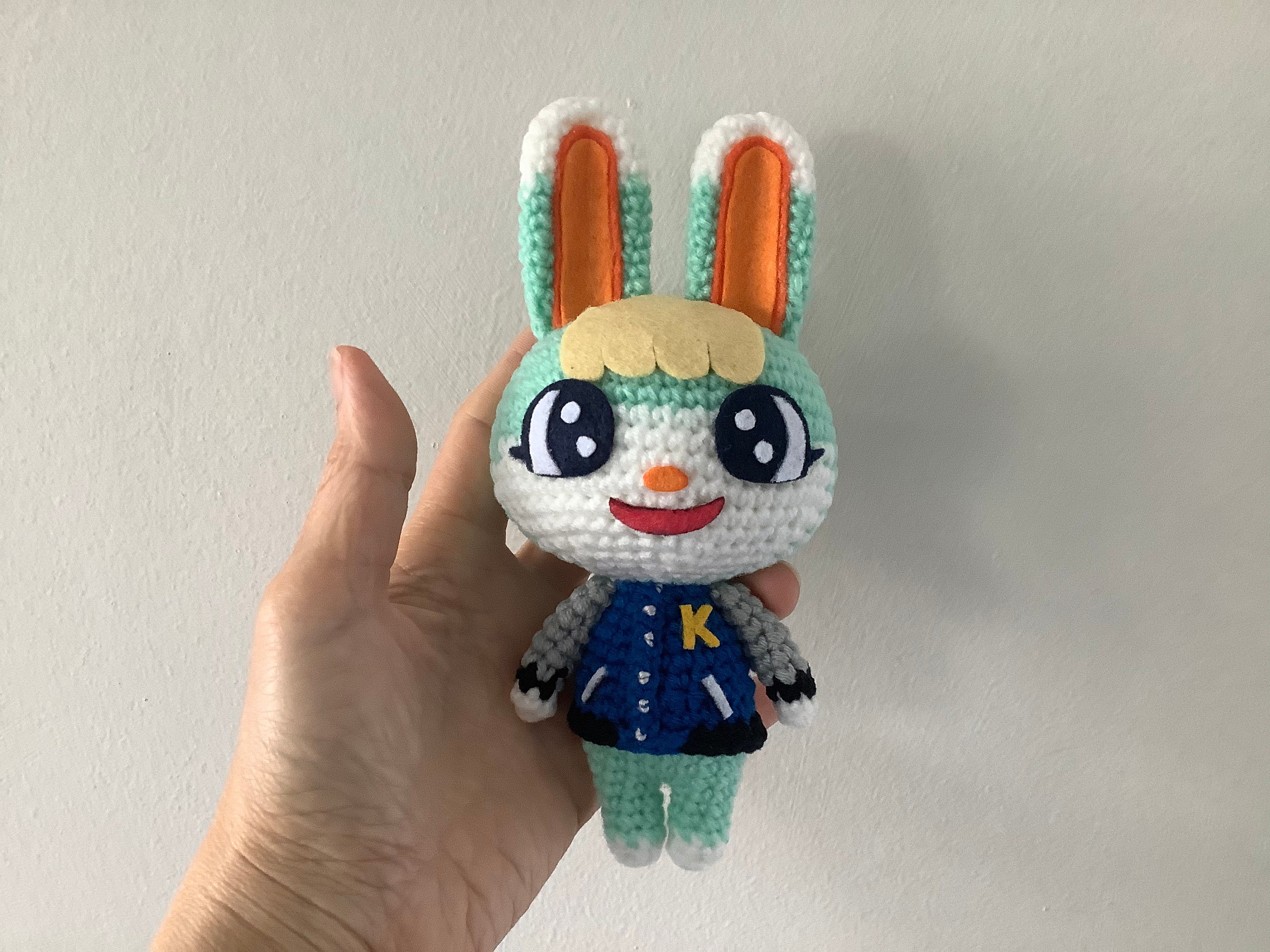 Handmade Animal Crossing Amigurumi Crochet Plush Toy (sasha the Rabbit ...