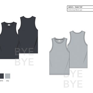 MEN'S TANKTOP - Fashion Design Flat Sketches to Download - Technical ...