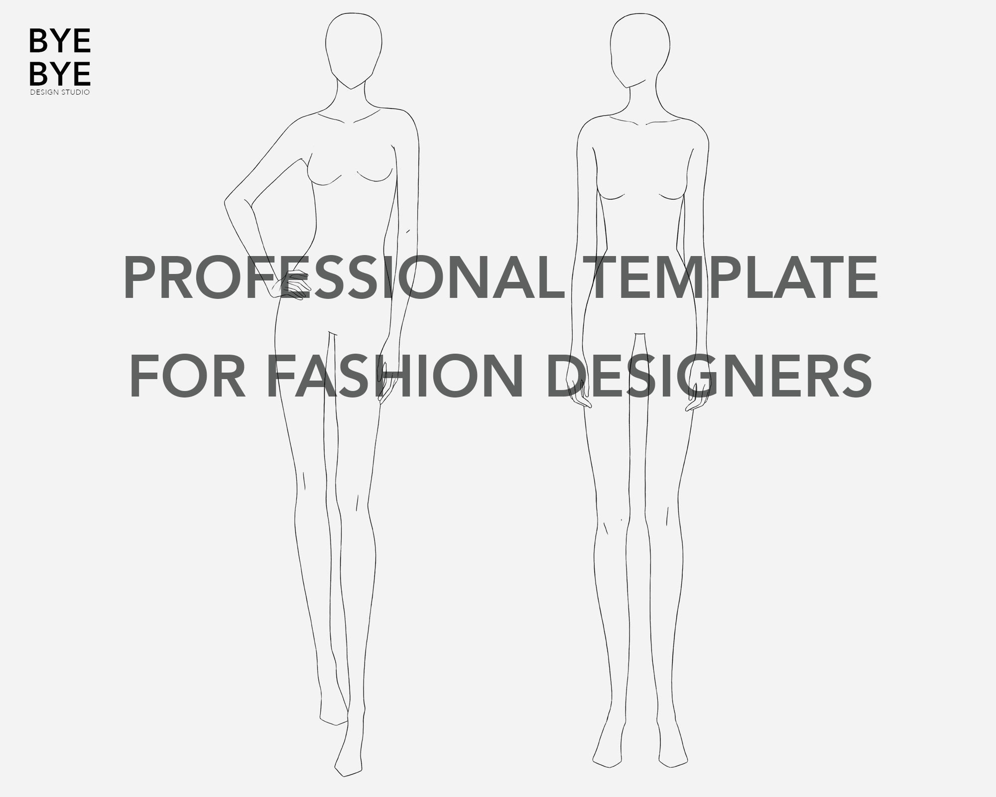 Female Fashion Figure Template - Fashion Croquis #3 - Etsy