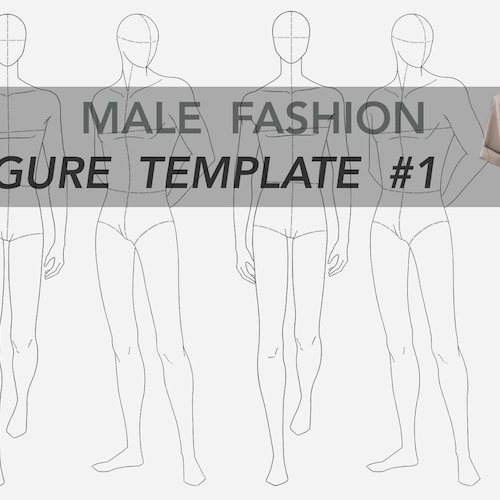 Male Fashion Croquis Template - Etsy Australia