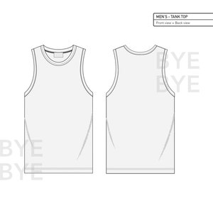 MEN'S TANKTOP - Fashion Design Flat Sketches to Download - Technical ...