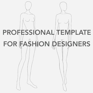 Female Fashion Figure Template - Fashion Croquis - Etsy