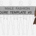 Male Fashion Figure Template Fashion Croquis 5 - Etsy