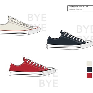 CHUCK 70 LOW - Fashion Design Flat Sketches to Download - Technical CAD ...