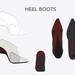 HEEL LOW Boots Fashion Design Flat Sketches to Download - Etsy