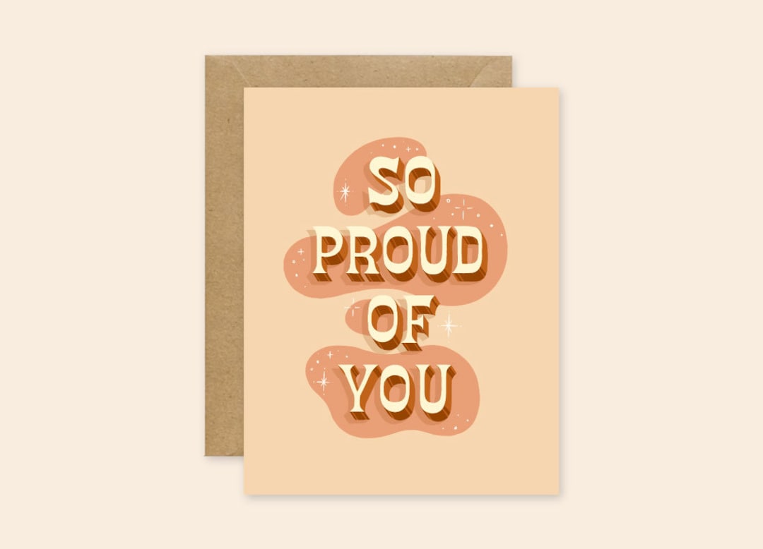 So Proud of You Card | A2 Greeting Card - Etsy