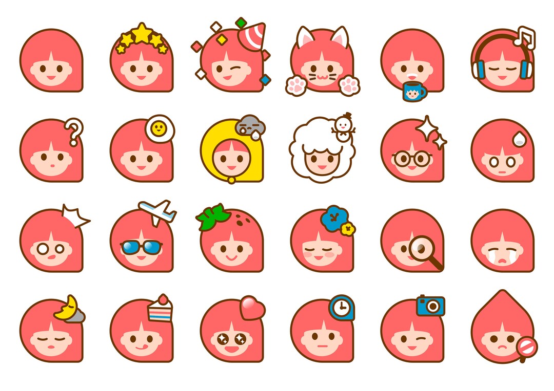 Cute Character Clip Art Emoticon PNG JPG - Etsy Ireland