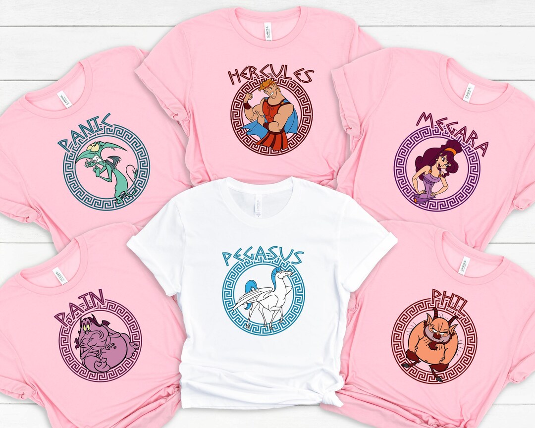 Retro Disney Hercules Characters Shirt, Disney Hercules Family Shirt ...