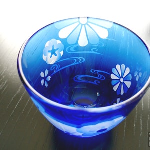 Japanese Flower Glass Made in Japan - Etsy