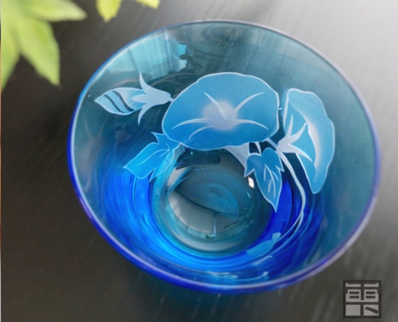 Edo Glass morning Glories Made in Japan | Etsy