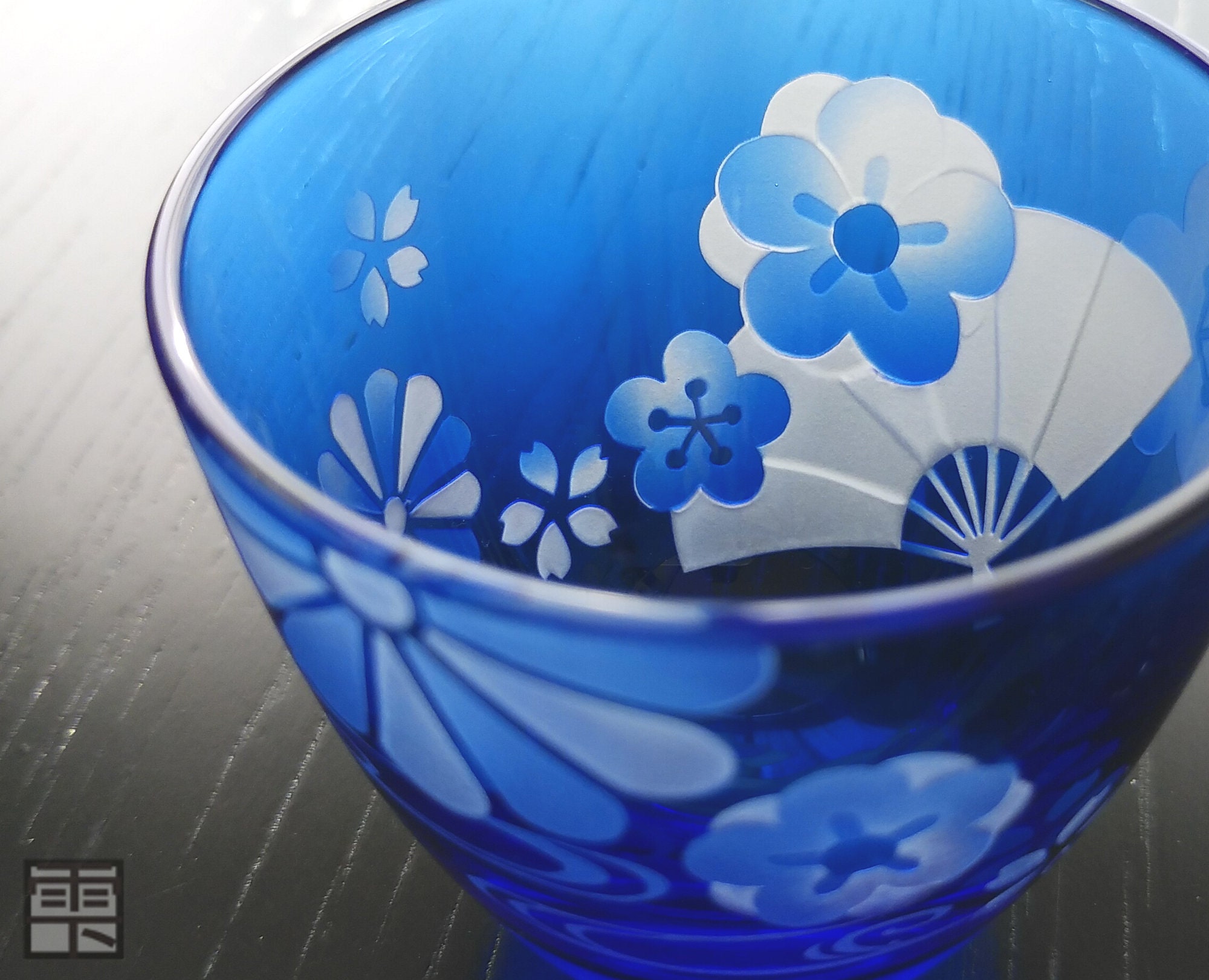 Japanese Flower Glass Made in Japan - Etsy