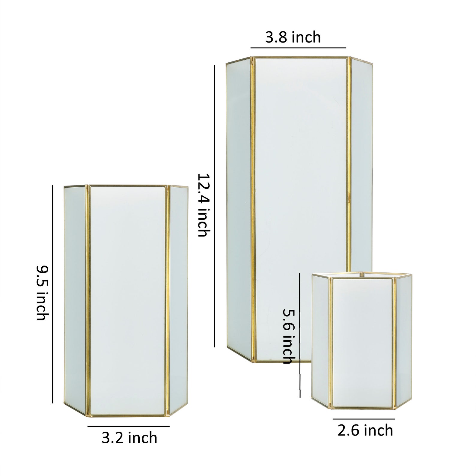 Set of 3 Large Glass Hurricane Idear for for Home Decor - Etsy