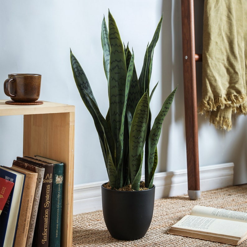 Artificial Snake Plants 25 Inch Artificial Fake Sansevieria - Etsy
