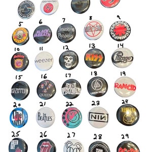 Rock Band Pins, Band Pins, Rock Pins - Etsy
