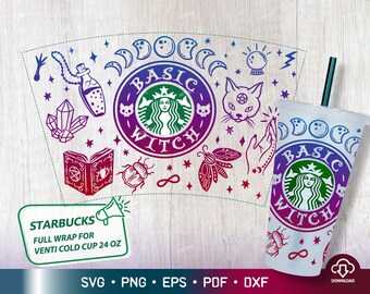 Basic Witch Starbucks Svg | Etsy