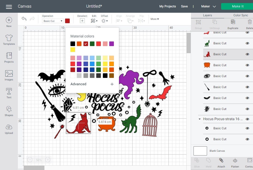 Visual Arts Witches Hocus Pocus Design SVG PDF PLT Craft Supplies ...