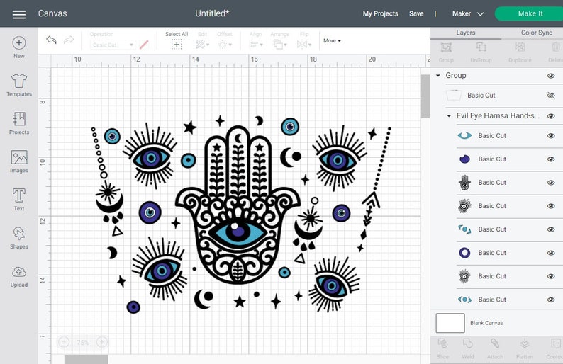 Evil Eye Hamsa Hand Svg for Strata Tumblers 22 Oz Evil Eye | Etsy