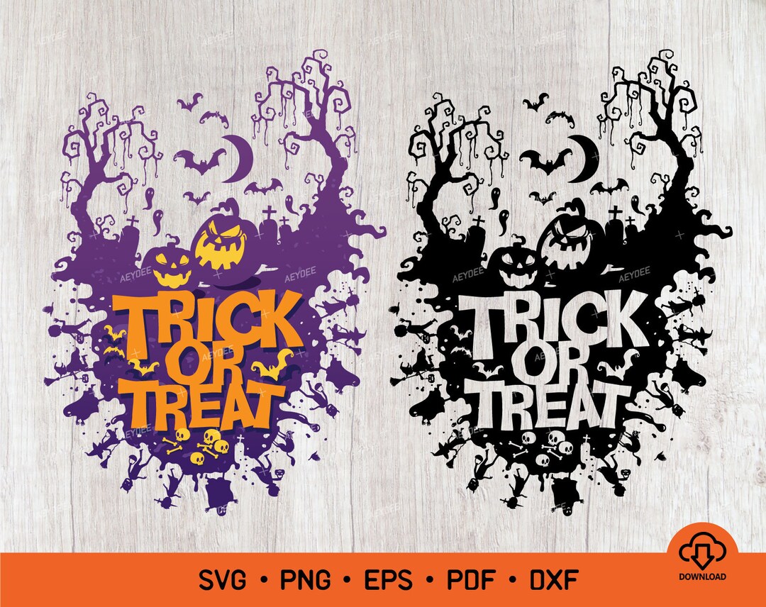 Trick or Treat SVG PNG, Halloween Pumpkin SVG Png, Happy Halloween Svg ...